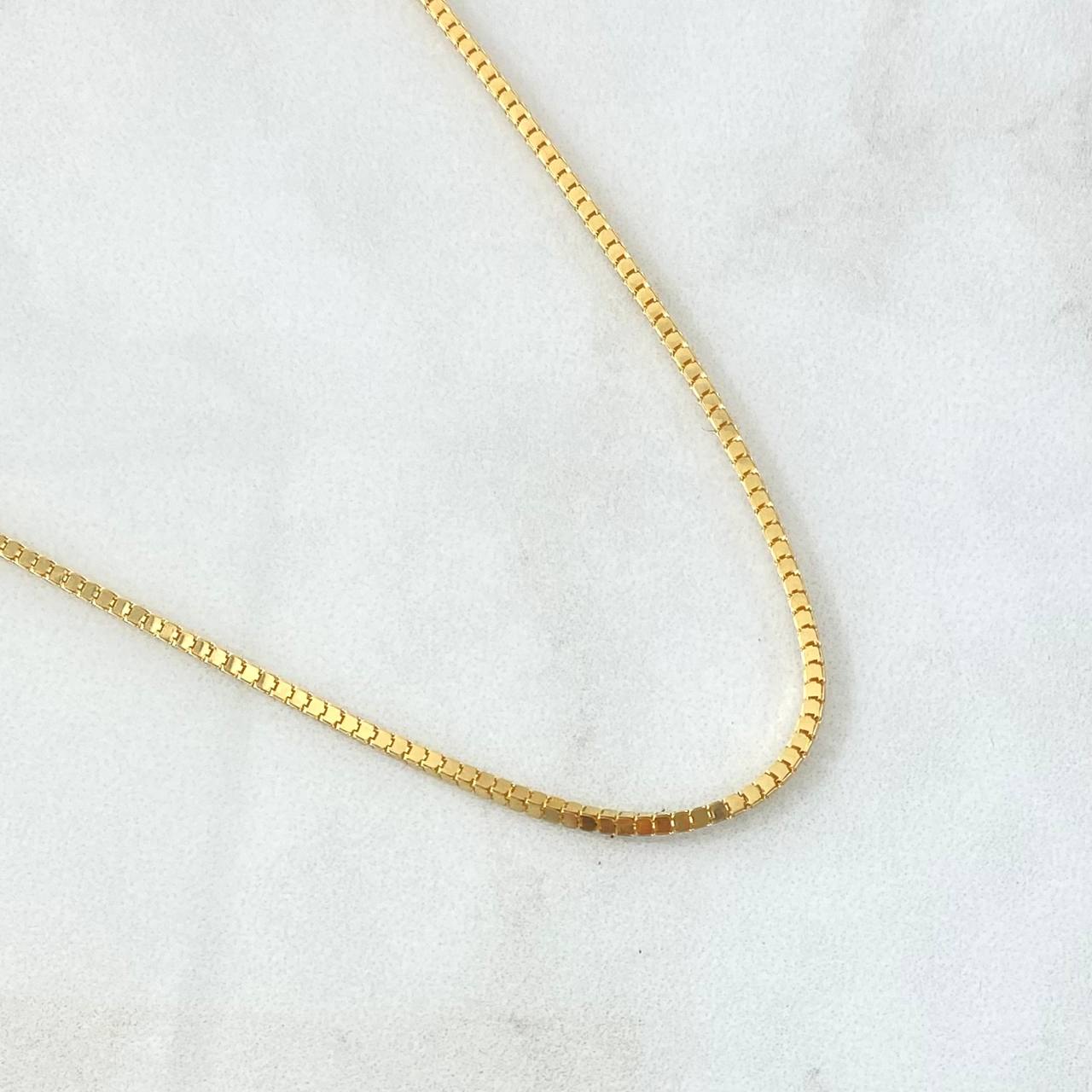 Cadena Veneciana 4.2gr / 45cm / 1.4mm Oro Amarillo +3 18K * – Napoleone Joyas CO