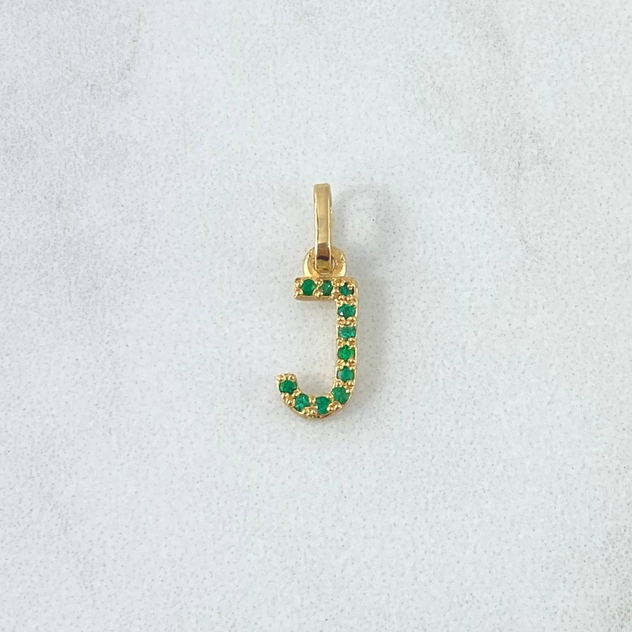 Dije Letra J 0,7gr, 18K Oro Nacional – Napoleone Joyas