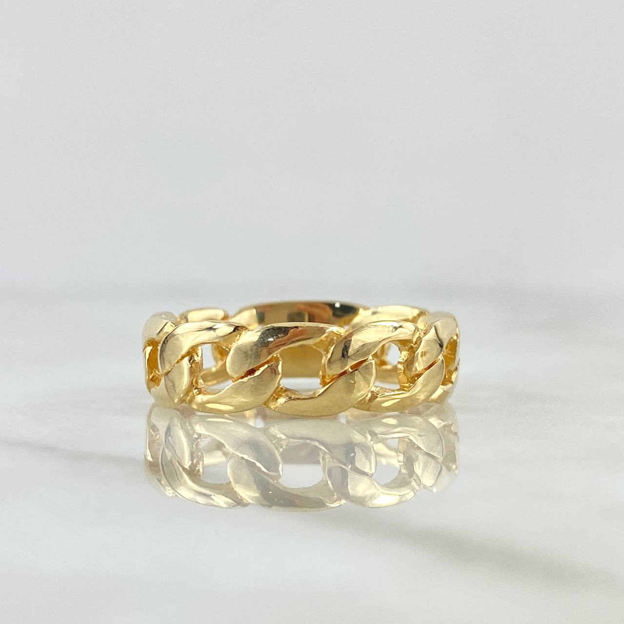 Anillo Cubano 6,55gr, Talla T10 3/4, 18K Oro Nacional – Napoleone Joyas CO