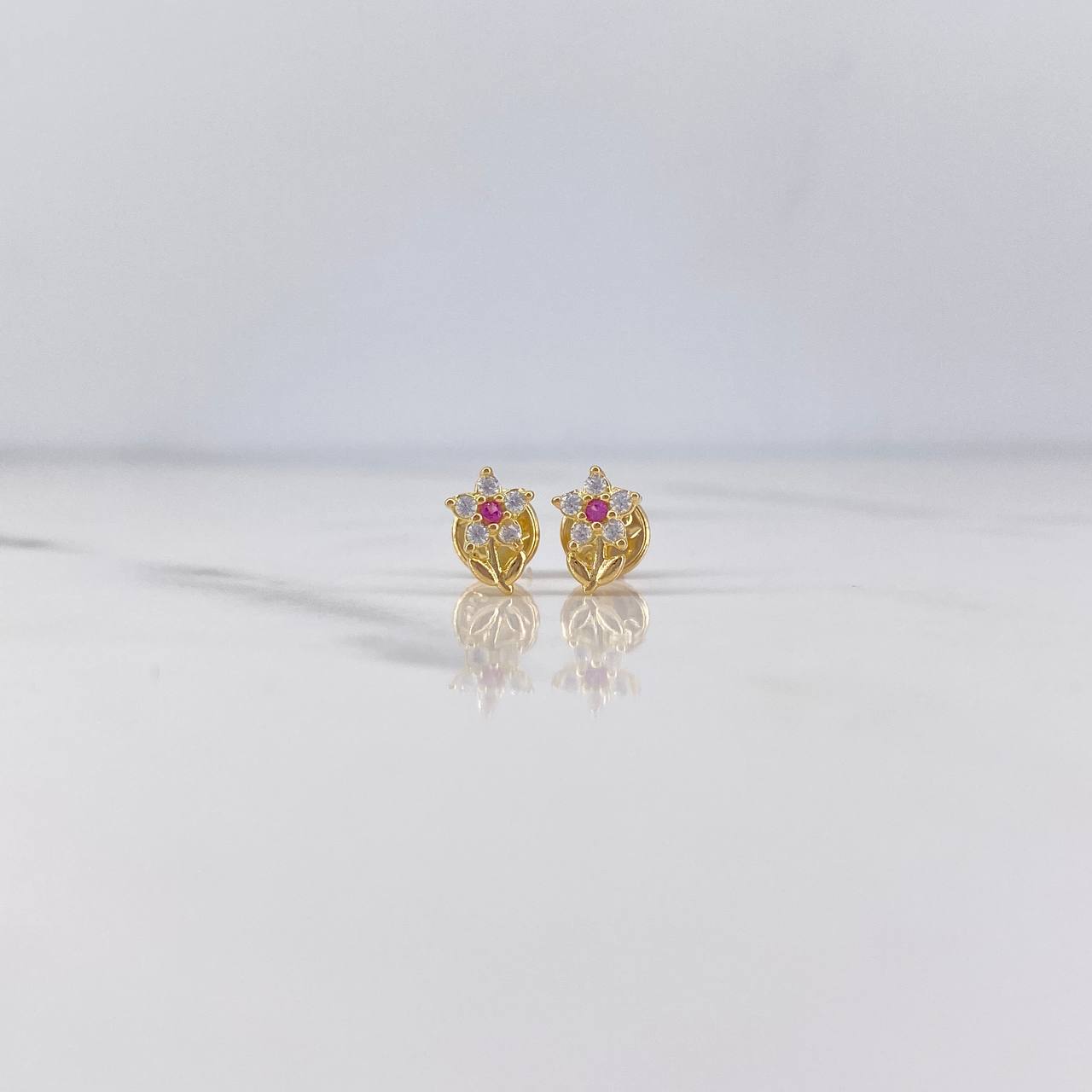 Topos Flor 0,75gr, 18K Oro Nacional – Napoleone Joyas