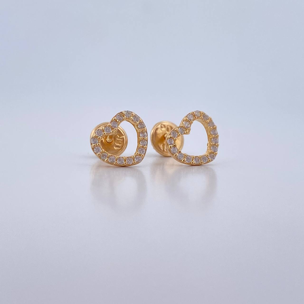 Topos Silueta Corazon 0,95gr, 18K Oro Nacional – Napoleone Joyas CO