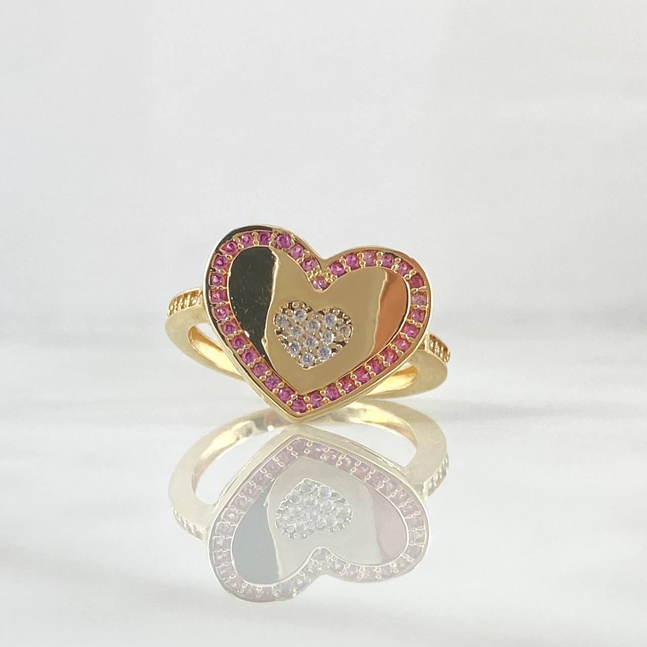 Anillo Corazon En Medio 3,75gr, Talla 6,5, 18K Oro Nacional – Napoleone ...