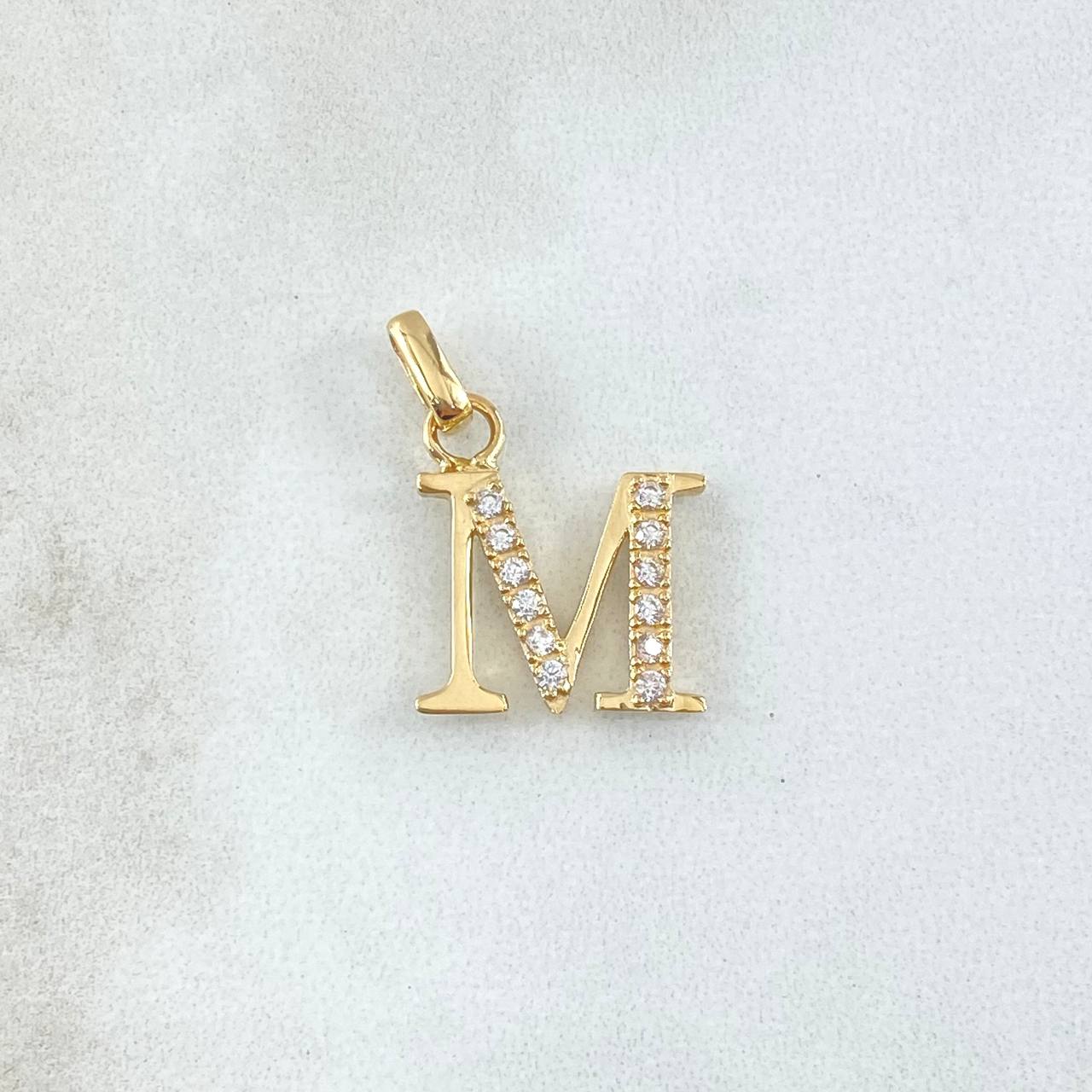 Dije Letra M 2,05gr, 18K Oro Nacional – Napoleone Joyas CO