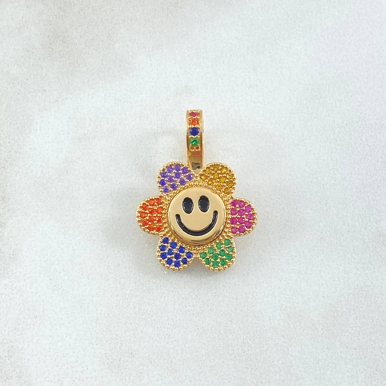 Dije Flor Animado 4,55gr, 18K Oro Nacional – Napoleone Joyas CO