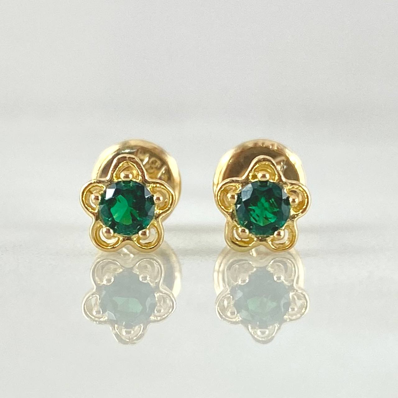 Topos Flor 0,85gr, 18K Oro Nacional – Napoleone Joyas CO