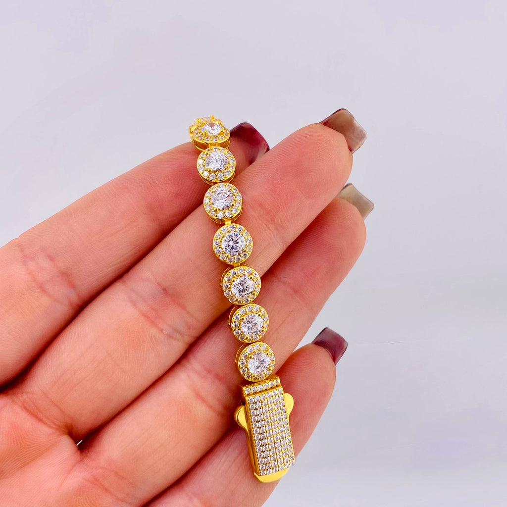 Pulso Tenis Circular Amarillo 15,25gr | Plata 925 – Napoleone Joyas CO