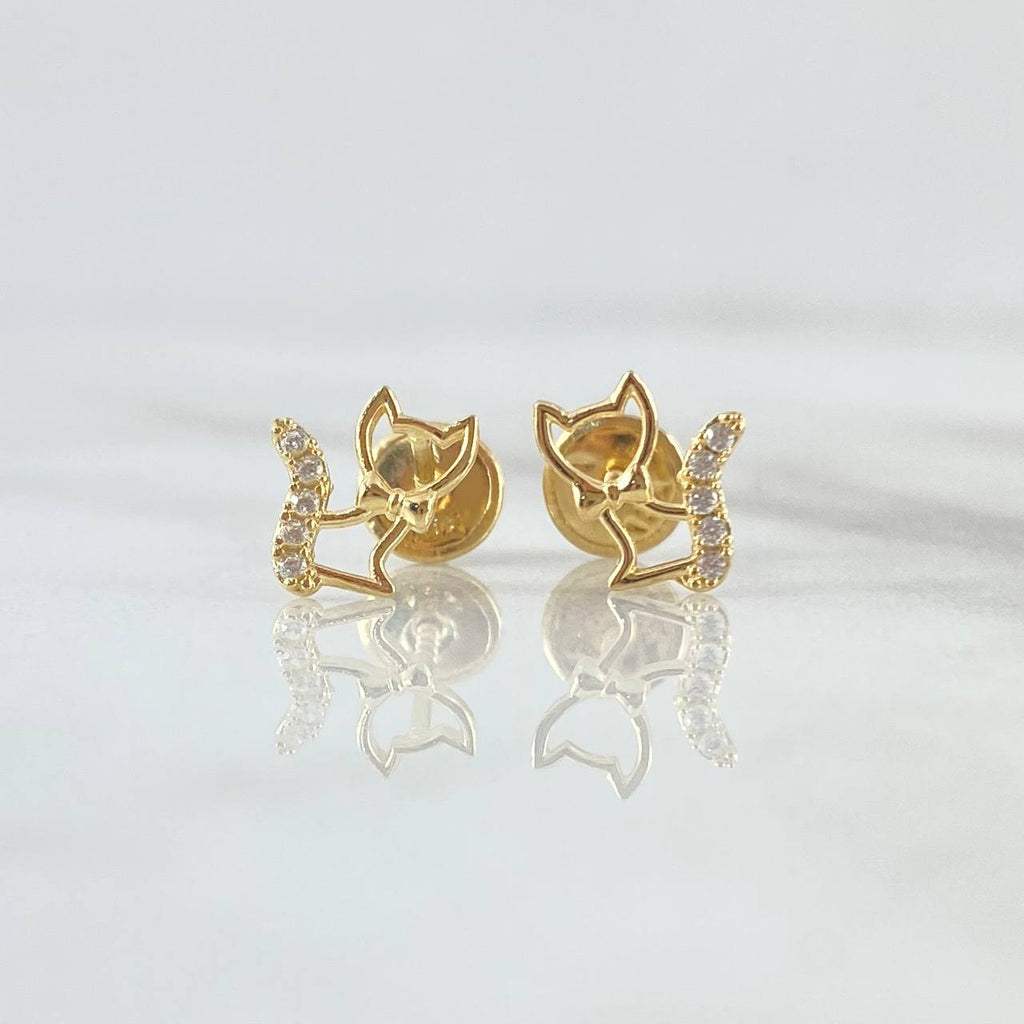 Topos Gato Silueta 0,8gr, 18K Oro Nacional – Napoleone Joyas CO