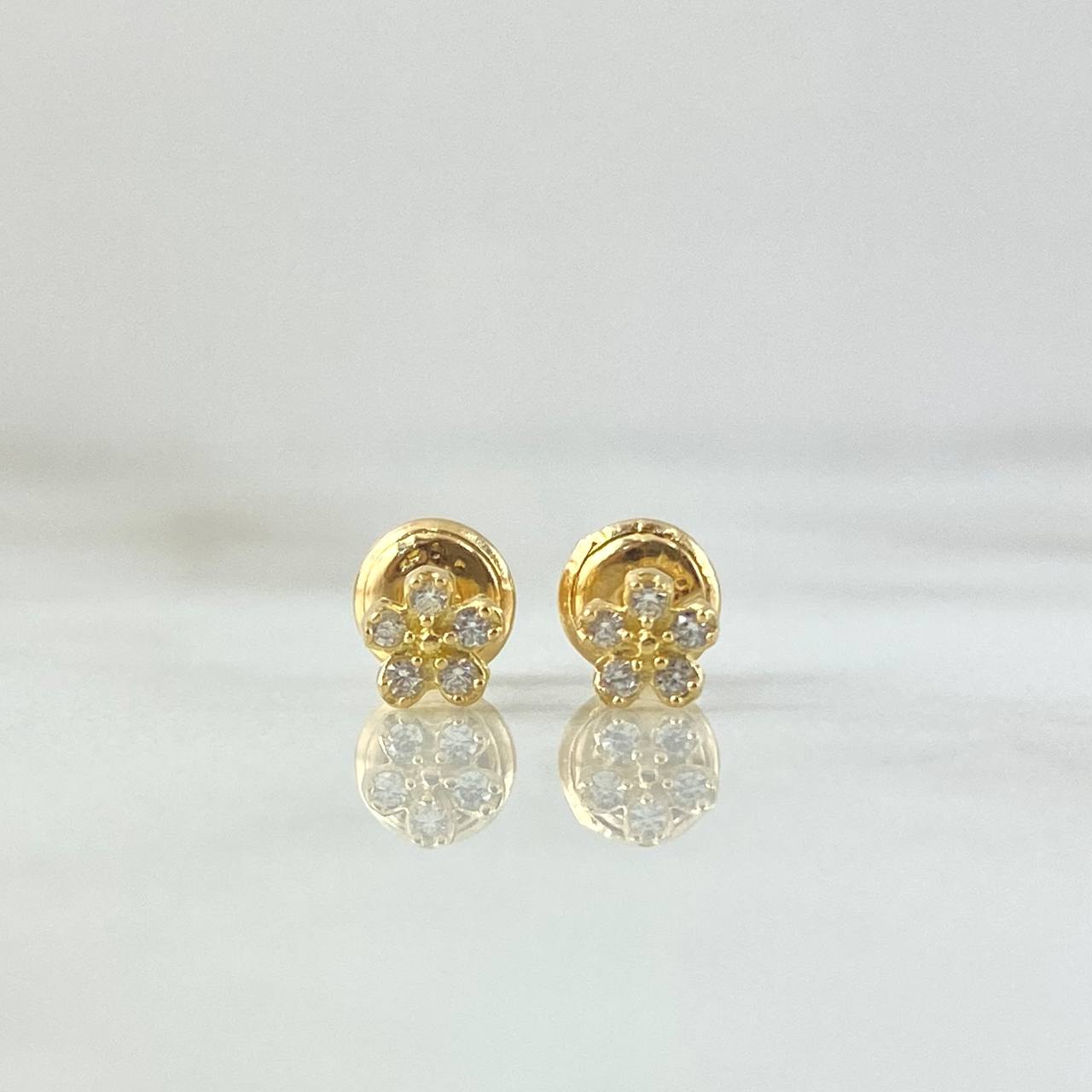 Topos Flor Cinco Petalos Mini 0,7gr, 18K Oro Nacional – Napoleone Joyas CO