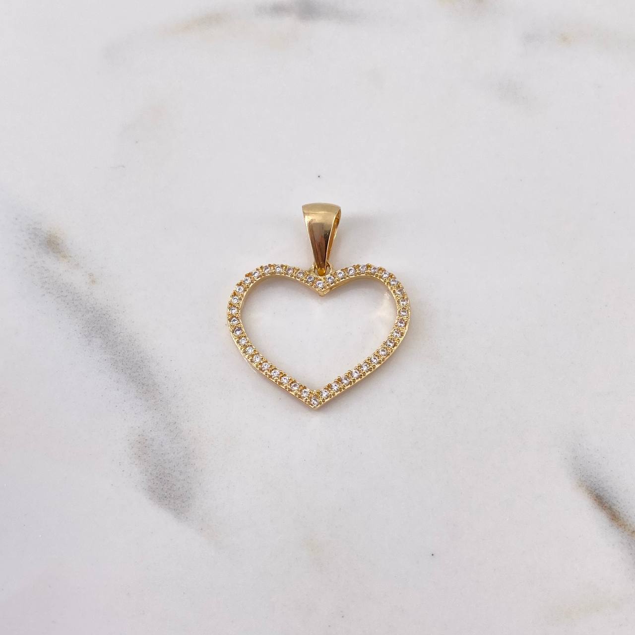 Dije Silueta Corazon 1,65gr, 18K Oro Nacional – Napoleone Joyas CO