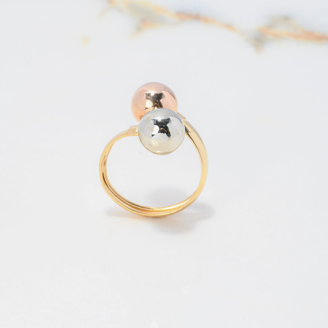 Anillo Tu y Yo 2,8gr, Talla T10, 18K Oro Nacional – Napoleone Joyas CO