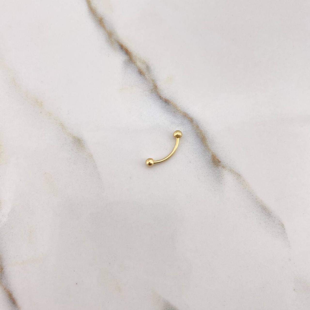 Piercing Ombligo 0,4gr, 18K Oro Nacional – Napoleone Joyas CO