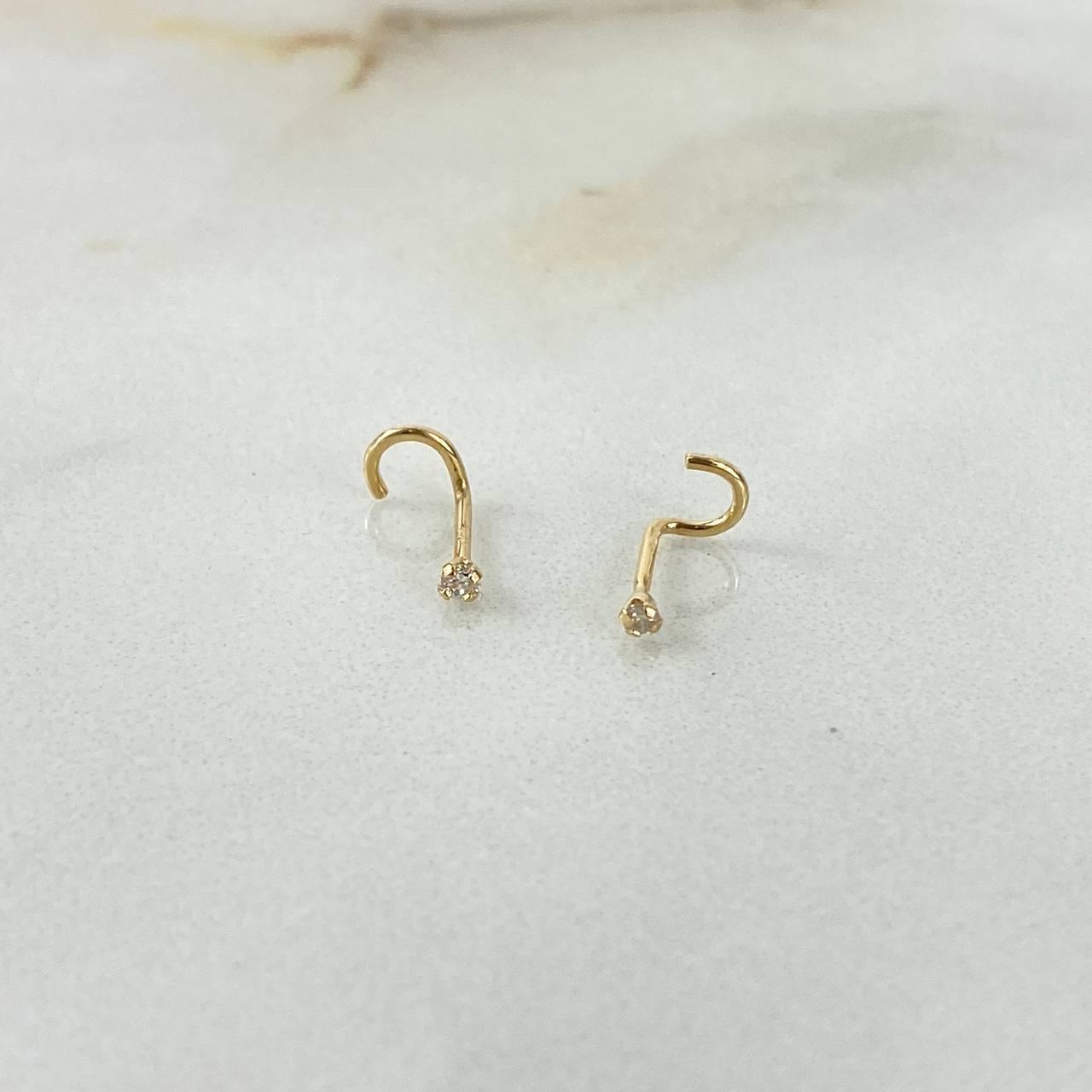 Piercing Chispa Curva 6mm Diamante 1.7pts Oro Amarillo (Joya ...