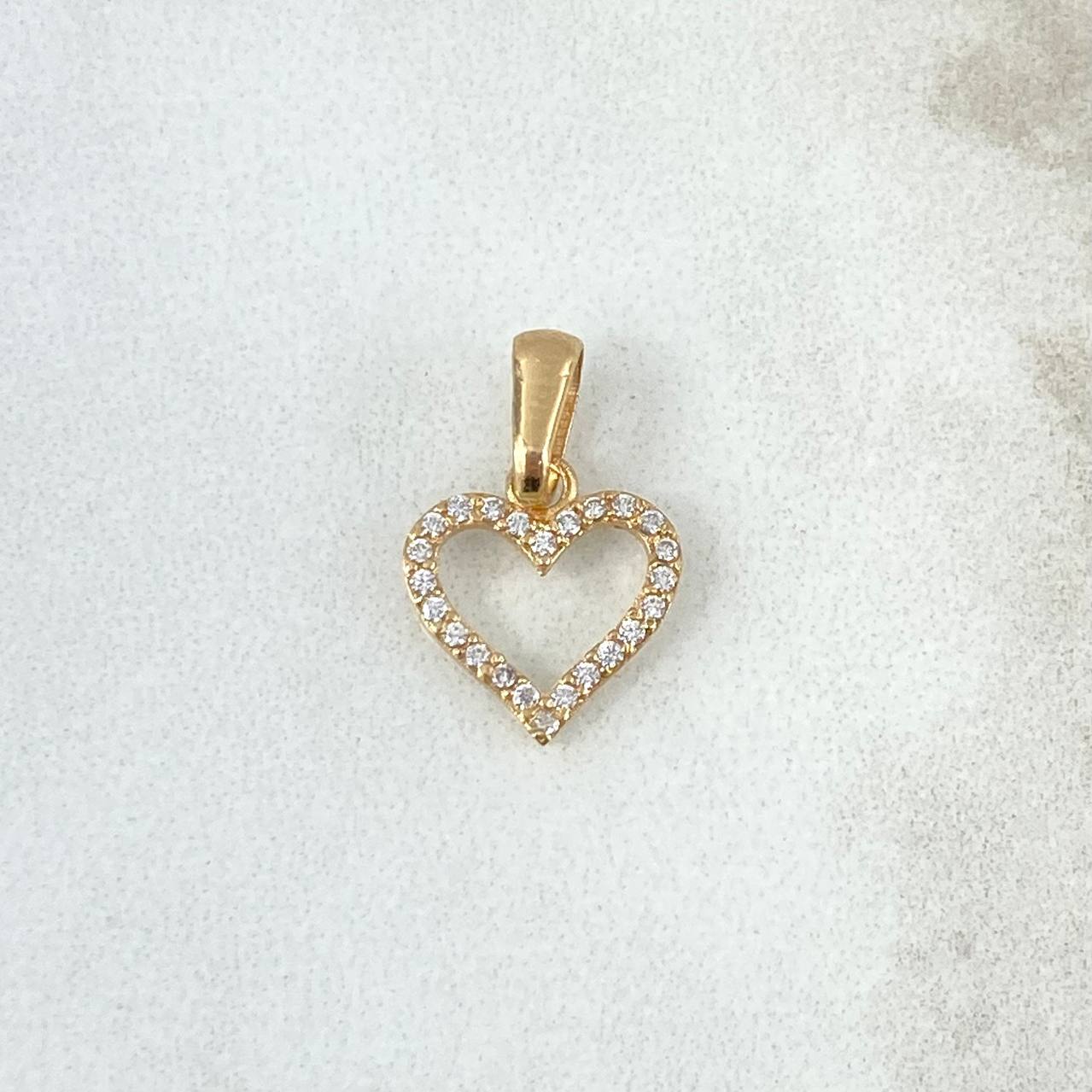Dije Corazon Silueta 0,75gr, 18K Oro Nacional – Napoleone Joyas CO