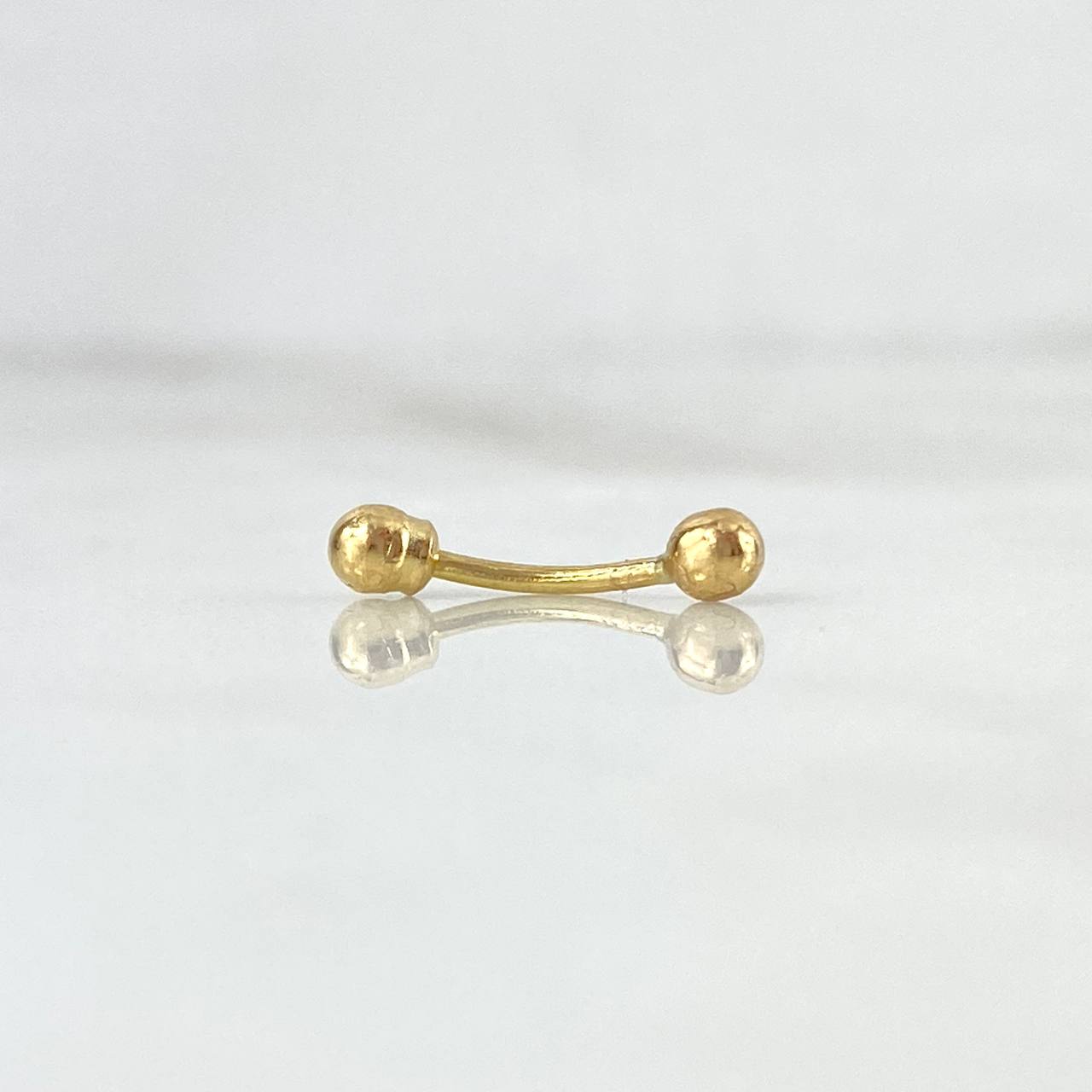 Piercing Esferas Curvo 0,3gr, 18K Oro Nacional – Napoleone Joyas