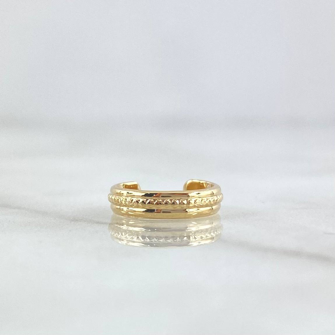 Piercing Earcuff Simulador Linea Punteada 0,85gr, 18K Oro Nacional ...