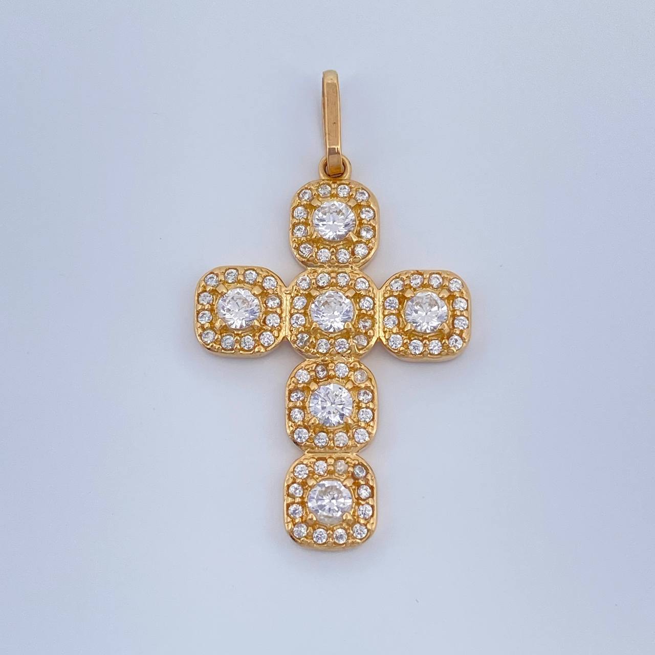 Dije Cruz Tupida 3,8gr | Oro 18 Kilates – Napoleone Joyas CO