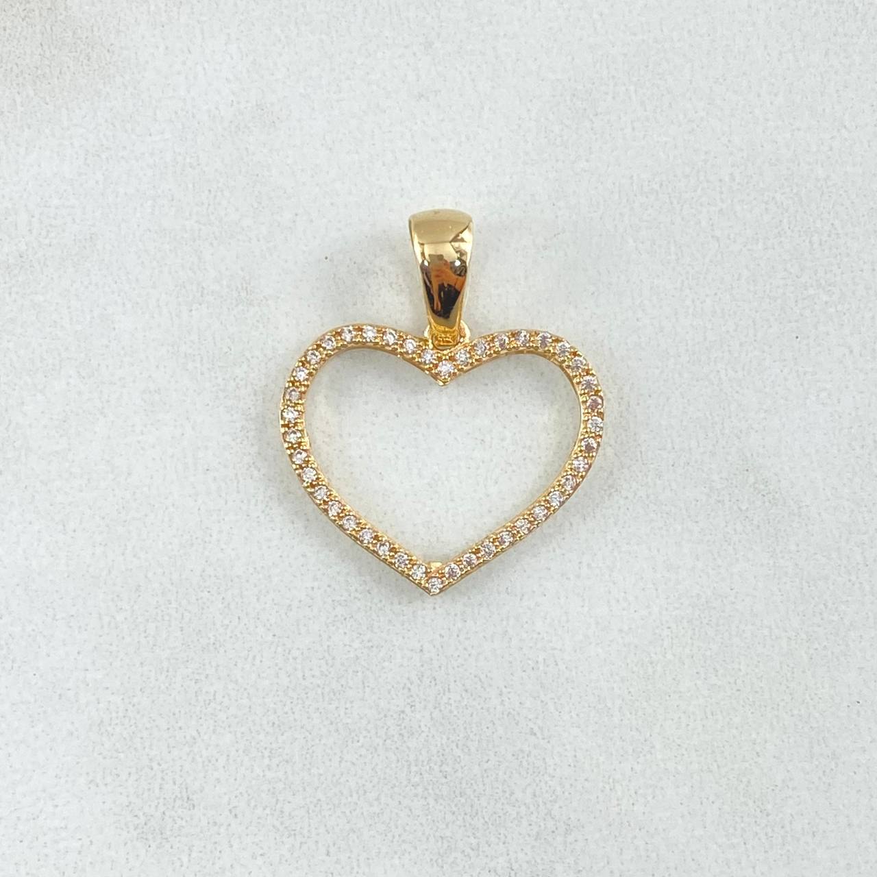 Dije Silueta Corazón 1,7gr, 18K Oro Nacional – Napoleone Joyas CO