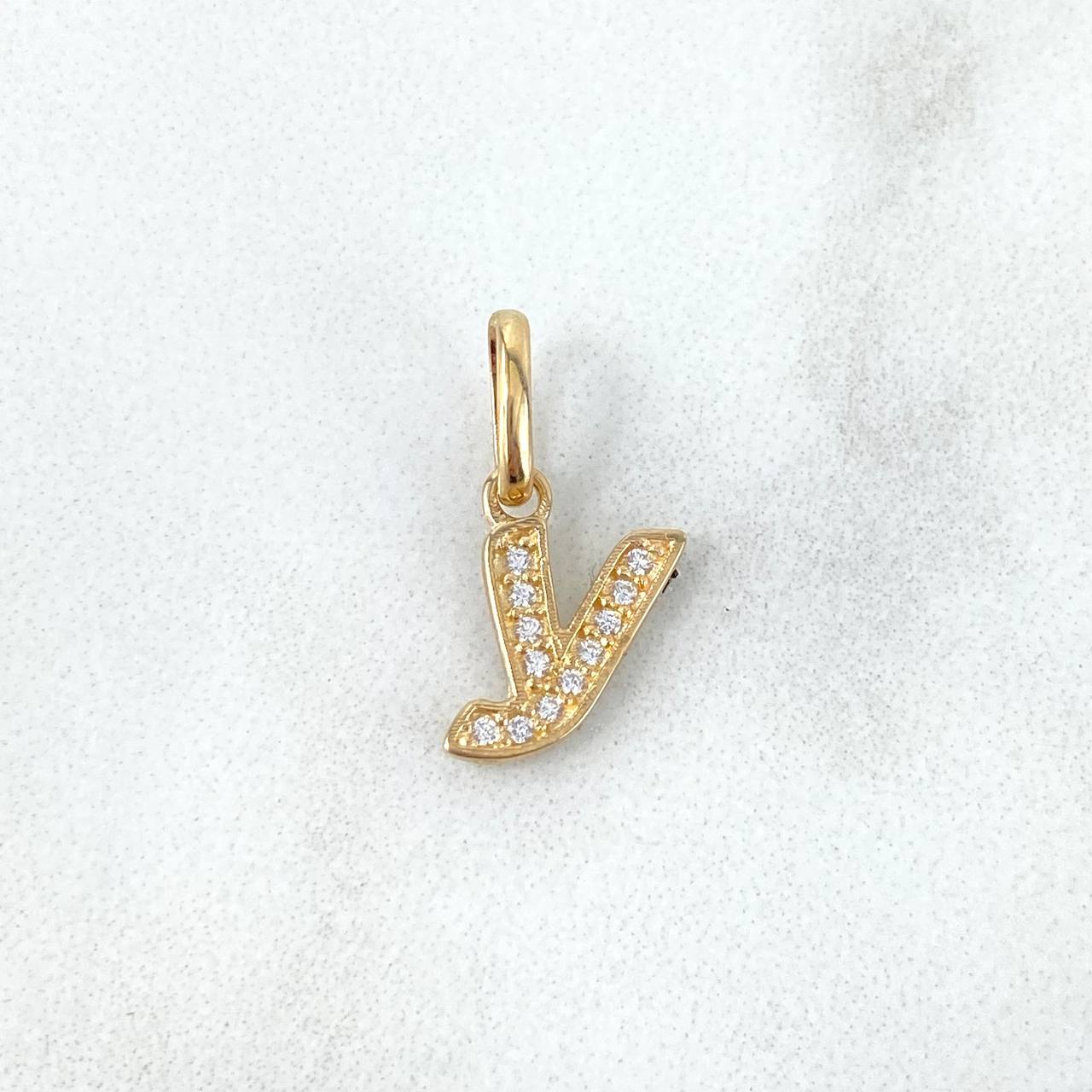 Dije Letra Y Silueta 0,6gr, 18K Oro Nacional – Napoleone Joyas