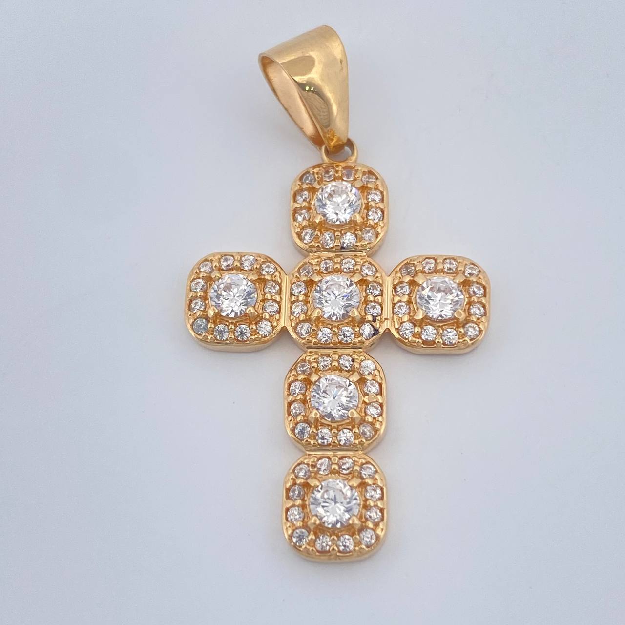Dije Cruz Tupida 3,85gr | Oro 18 Kilates – Napoleone Joyas CO